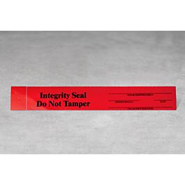 Test Tube Tamper Evident Seals, Black on Red-Pack of 100